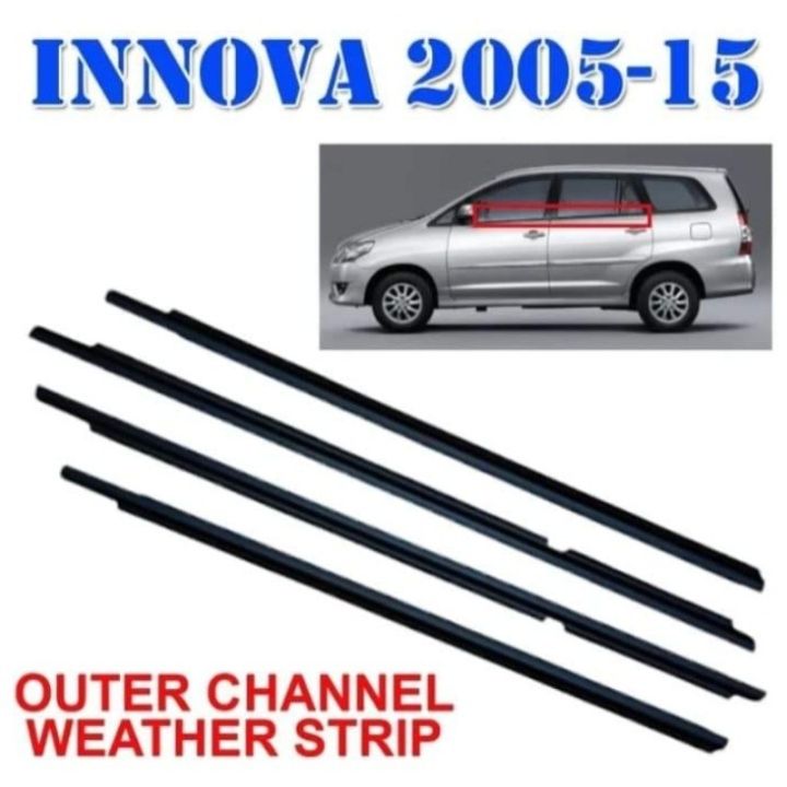 4-piece Toyota Innova Outer Channel Weather Strip (Suited only to 2005 ...