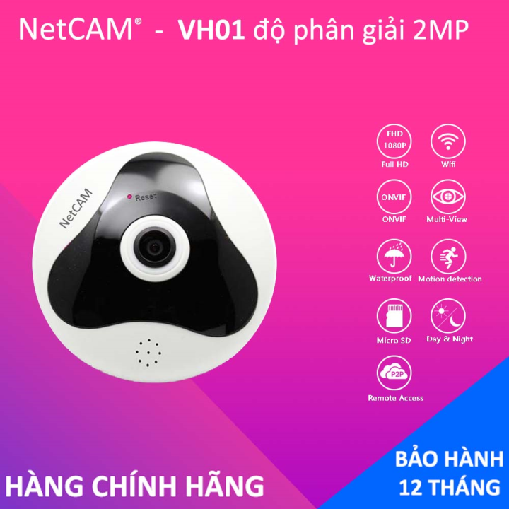 Camera quan sát toàn cảnh 360 độ Panorama NetCAM VH01 Full HD 1080P ...