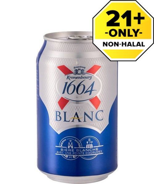 KRONENBOURG 1664 BLANC CAN 320ML | Lazada