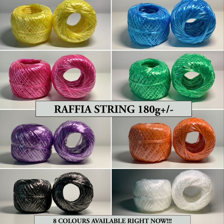 Raffia String / Plastic String / Rope / Tali Rafia Plastik - 180g (8 ...