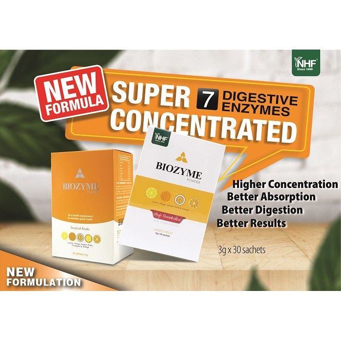 NHF Biozyme Mixed Fruit New Packaging and Enhanced Formula (30's) | Lazada