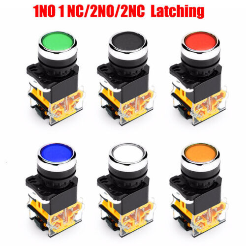 กดติดปล่อยดับ สวิตซ์ ปุ่ม สวิทช์ปุ่มกด Push Button Switch 1NO 1NC 22mm ( สีเขียว /สีแดง ...