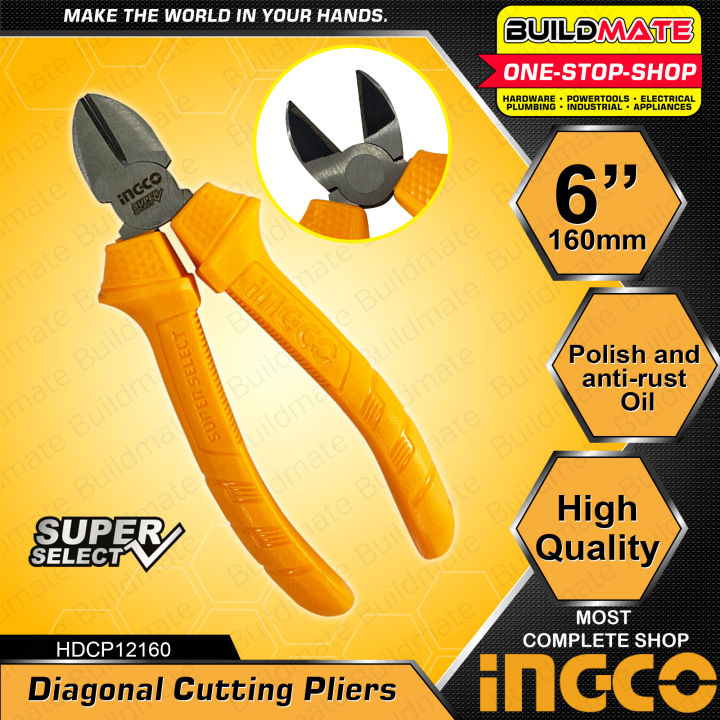 INGCO SUPER SELECT Original Diagonal Cutting Pliers 6" Inch Wire Cutter ...