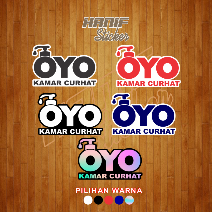 Sticker Cutting Oyo Kamar Curhat Bahan Relfektif Nyala / stiker motor ...