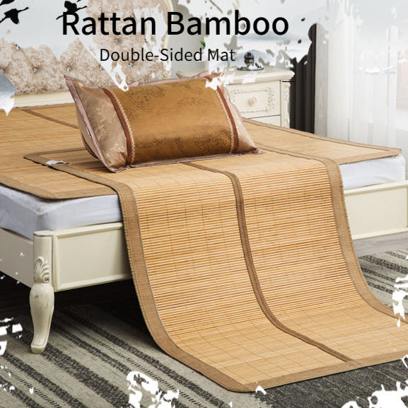 {Zhao Made} Household Foldable Bamboo Double-sided Mat Dormitory Grass ...