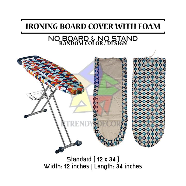 FASHIONABLE IRON BOARD COVER WITH DETACHABLE FOAM ( STANDARD 12 x 34 ...