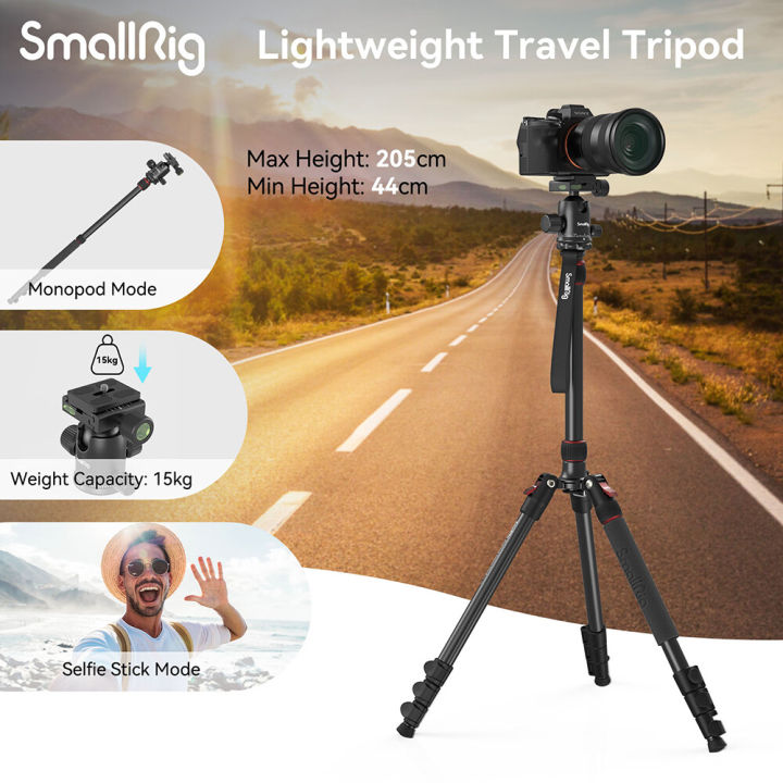 SmallRig ขาตั้งขาตั้งกล้องท่องเที่ยวน้ำหนักเบาแบบพับได้สำหรับกล้อง/3474 ...