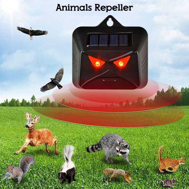 Multi-silicon Solar Panel Battery Dual Powered Animals Repeller Dog ...