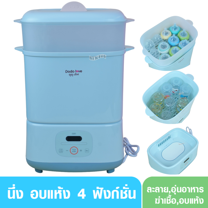 DODOLOVE ดูดูเลิฟ เครื่องนึ่งขวดนมพร้อมอบแห้ง การใช้งานถึง 4 ฟังก์ชั่น ฆ่าเชื้อด้วยไอน้ำ อบแห้ง ...