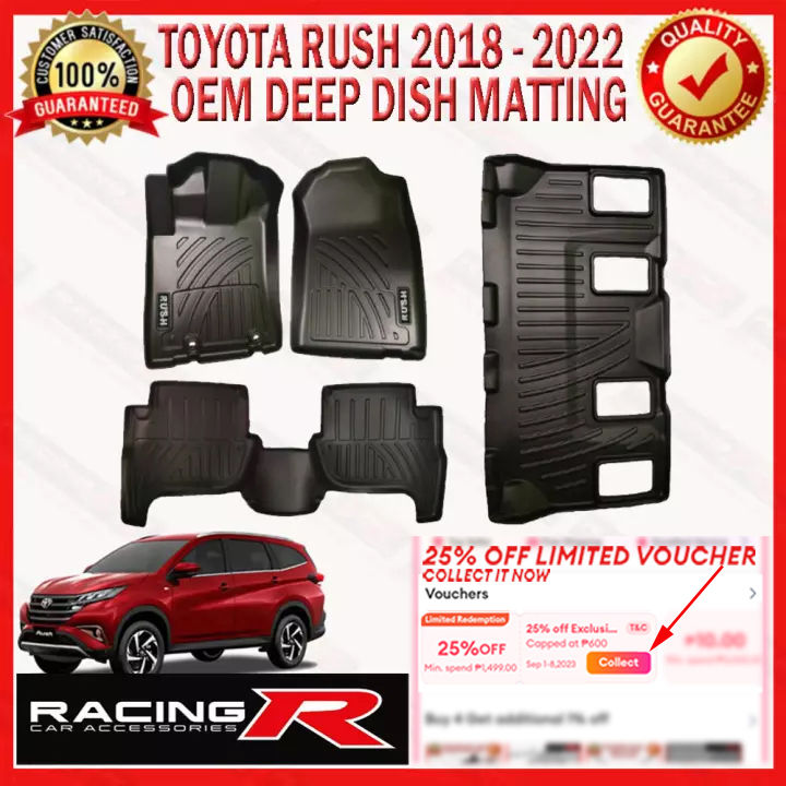 Toyota Rush 2018 to 2024 Deep Dish Matting 7 Seater High Quality ...