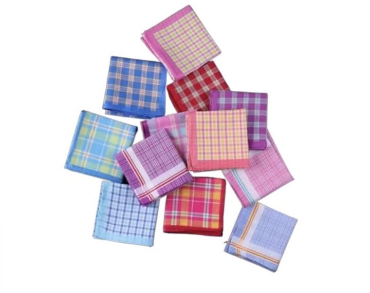 6pcs12pcs Handkerchief Cotton Tela Cannon Panyo Stripe Design FOR WOMEN ...