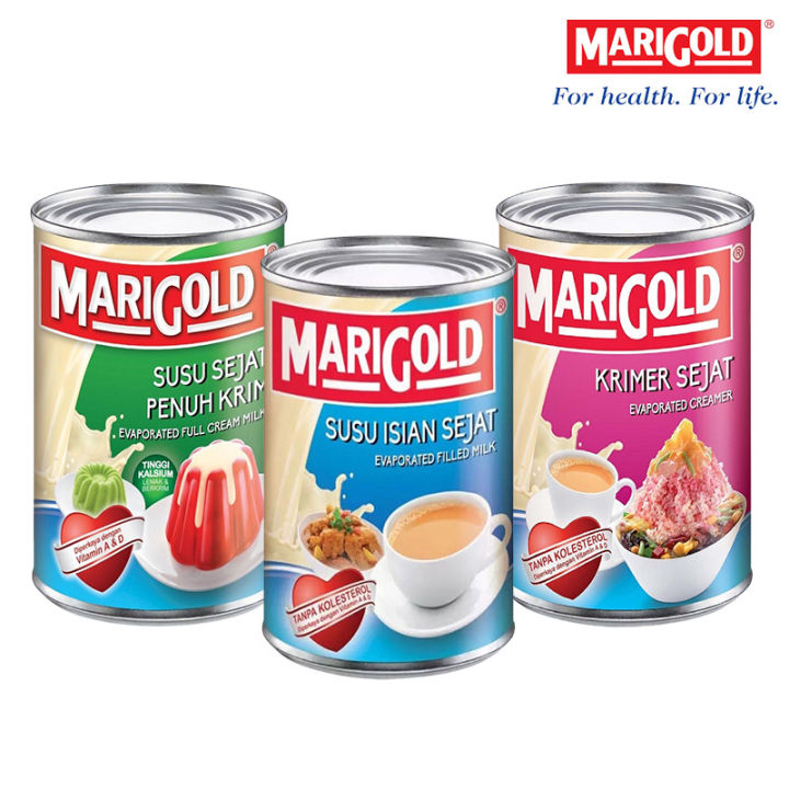 Marigold Susu Cair Krimer Sejat 390g Evaporated Creamer/ Full Cream/ Filled Milk Susu Sejat ...