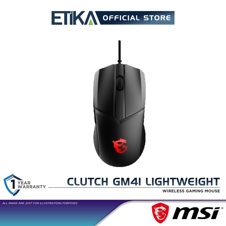 MSI Clutch GM41 LightWeight | 16000 DPI RGB Gaming Mouse | 6 ...