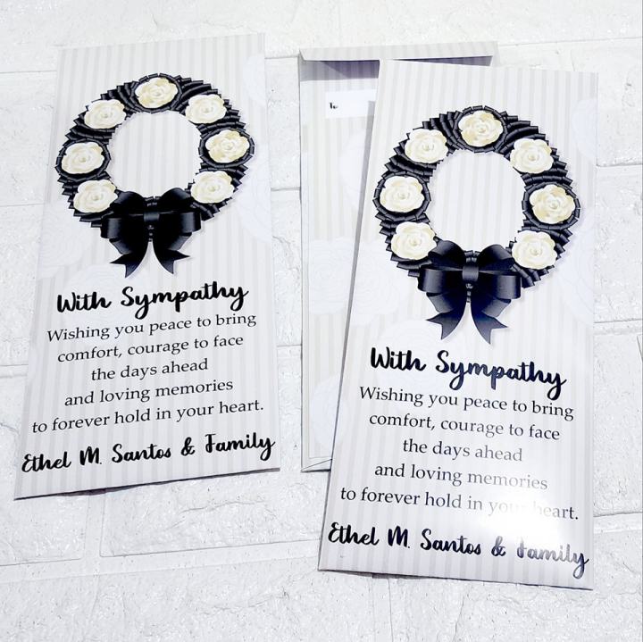 Personalized Condolence/Sympathy Check/Money Envelope / Angpao | Lazada PH