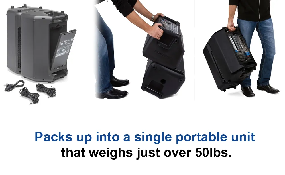 SAMSON EXPEDITION XP1000 Portable PA System [4 Mic/Line inputs + 16 ...