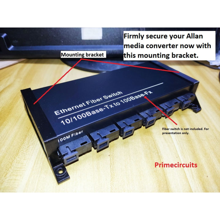 Mounting bracket for Allan Ethernet Fiber Switch 6 SC Port 2 RJ45 10 ...