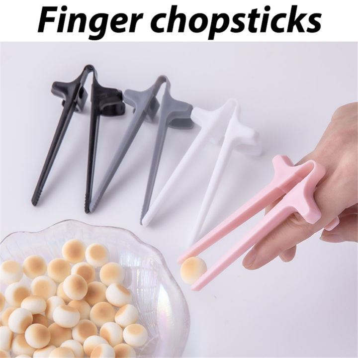 Hourser 4Pcs Finger Chopsticks Reusable Food Potato Chips Lazy ...
