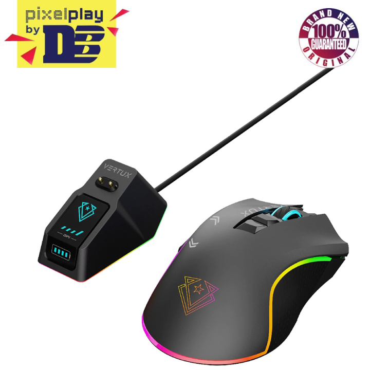 Vertux Mustang Game Charged Wireless RGB Gaming Mouse With Wireless RGB ...