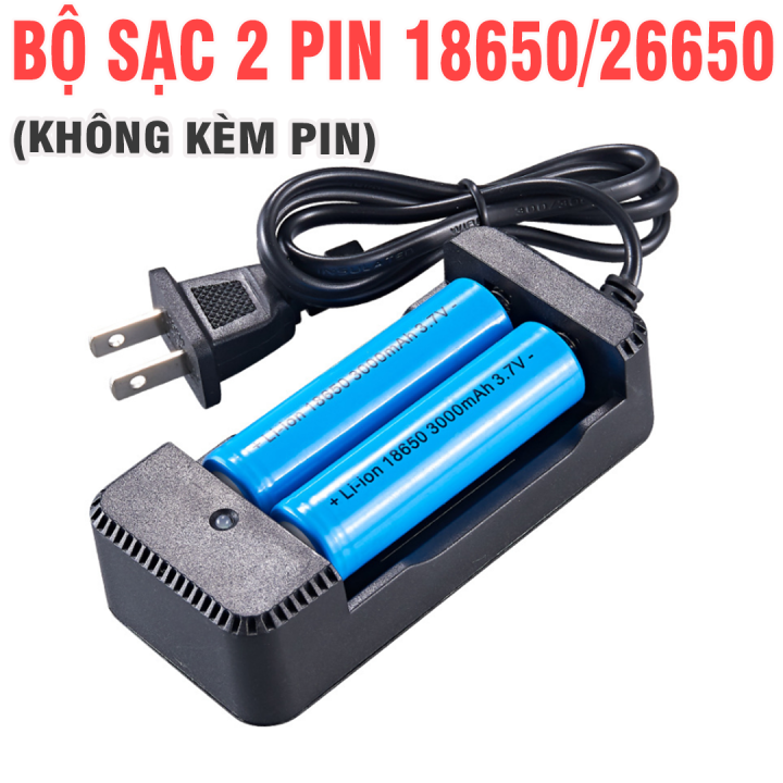 Bộ sạc pin 3,7V đa năng sạc pin 18650, 26650, 22650.... Sạc nhanh sử ...