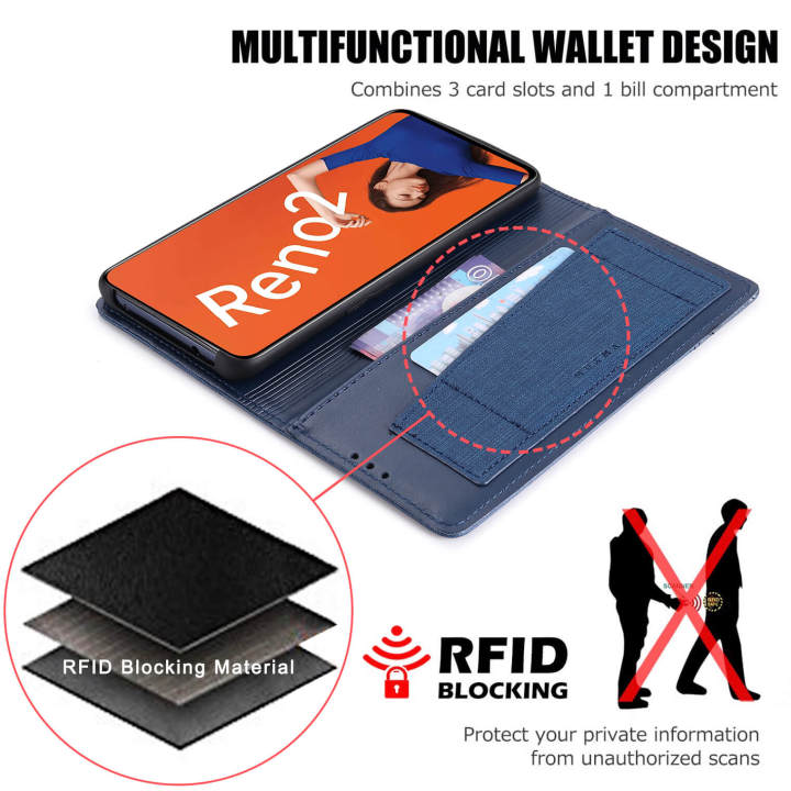 Cho Xiaomi Poco F6 Poco F6 Pro Trường Hợp Chất Liệu Da Pu Canvas Rfid
