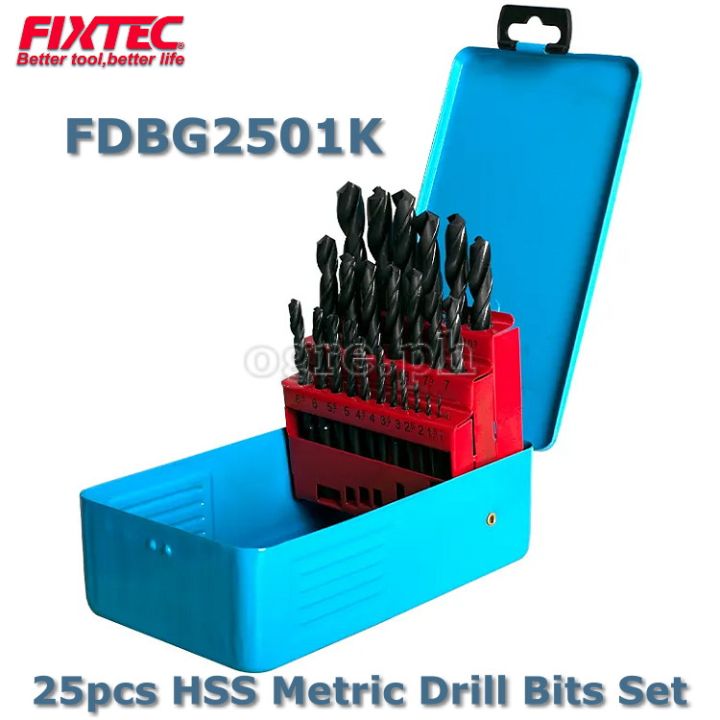 Fixtec FDBG2501K 25pcs HSS Drill Bits Set | Lazada PH