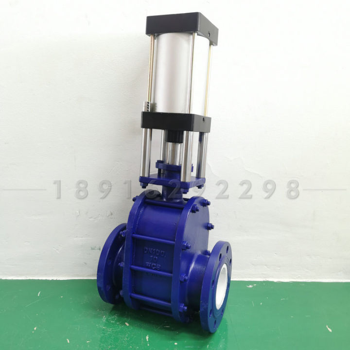 Pneumatic ceramic gate valve Z644TC feed wear-resistant double gate ...