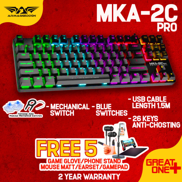 Armaggeddon MKA-2C PRO Mechanical Gaming Keyboard | 2021 | 87 Keys ...