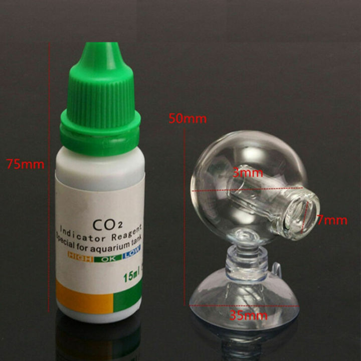 【Latest Style】 Carbon Dioxide Co2 Glass Drop Checker Tester 15ml Living ...