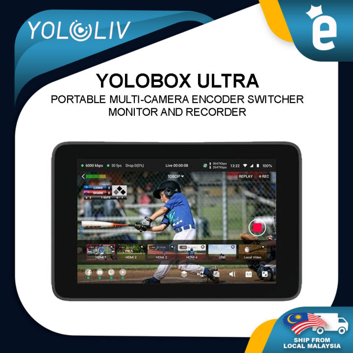 YoloLiv YoloBox Ultra Portable Multi-Camera Encoder Switcher Monitor ...