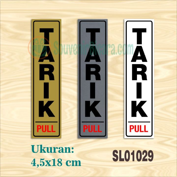 Sign Label Penunjuk - TARIK - SL010029 | Lazada Indonesia