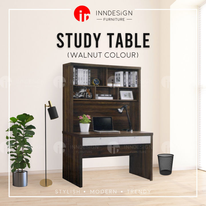 [INNDESIGN.SG] Niro Study Table with Hutch / Study Desk / Office Table ...