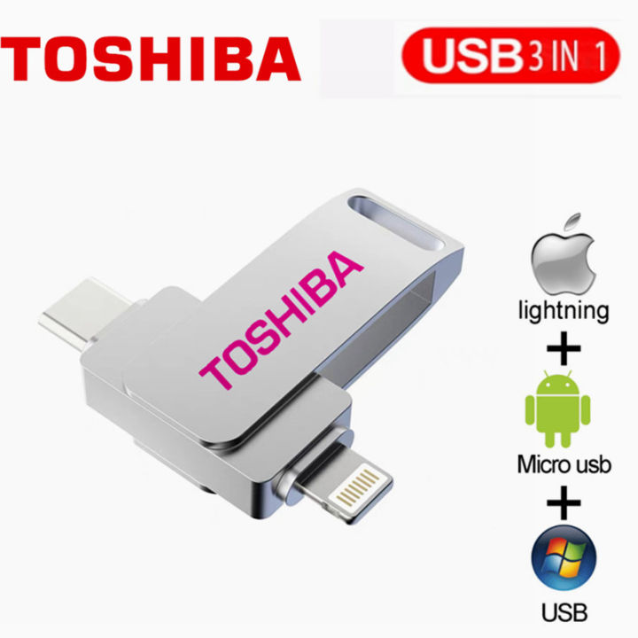 TOSHIBA USB3.0 Flash Drive 512GB 1TB Type-C for iPhone iPad/Lightning ...