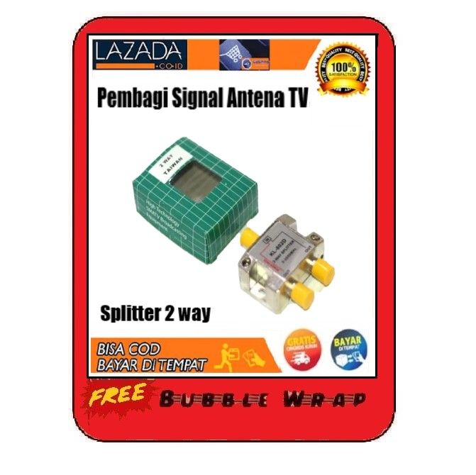 Splitter Antena 2 Way Taiwan / Spliter penguat TV 2 cabang Taiwan ...