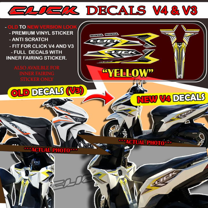 CLICK V4 & V3 FULL DECALS / CLICK V4 & V3 DECALS STICKER / CLICK ...