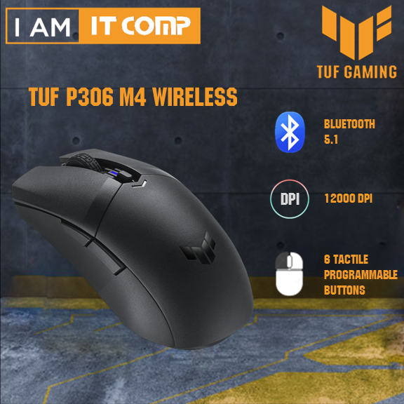 ASUS Gaming Mouse TUF M4 Wireless P306 (90MP02F0-BMUA00) | Lazada