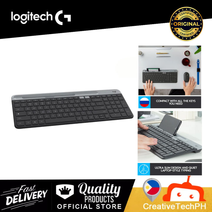 Logitech K580 Slim Multi Device, 24 Month Battery, 2.4 GHz USB Receiver ...