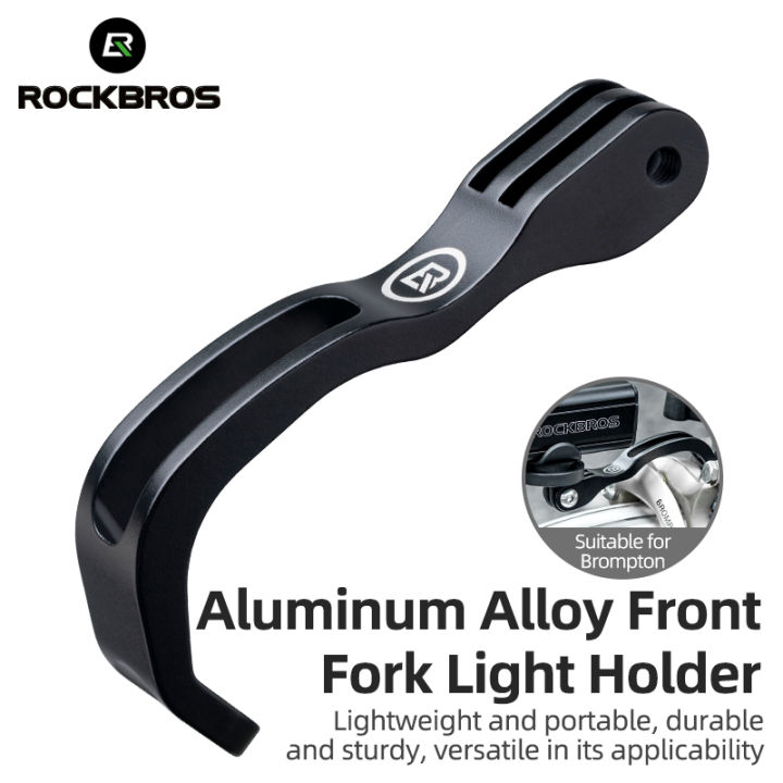 ROCKBROS Bicycle Front Fork Holder Foldable Bike Light Headlight GoPro ...