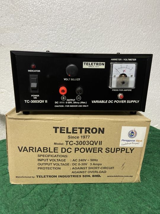 Teletron TC-3003QV II Variable DC Power Supply TC3003 | Lazada