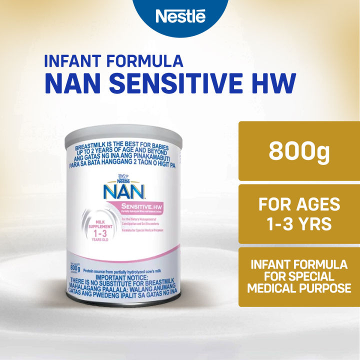 Nan Sensitive HW Growing-up Milk Supplement for 1 to 3 Years Old 800g ...