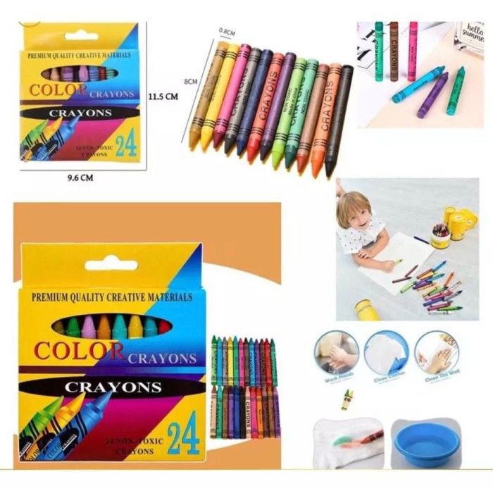 CRAYON KRAYON ISI 24 WARNA / PENSIL MEWARNAI 24 COLOR - COLOR 24 ...