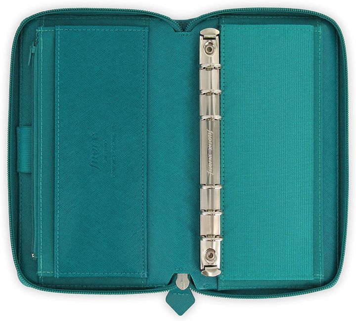 Filofax Saffiano Personal Compact Zip Organiser, Aquamarine (1 Count ...