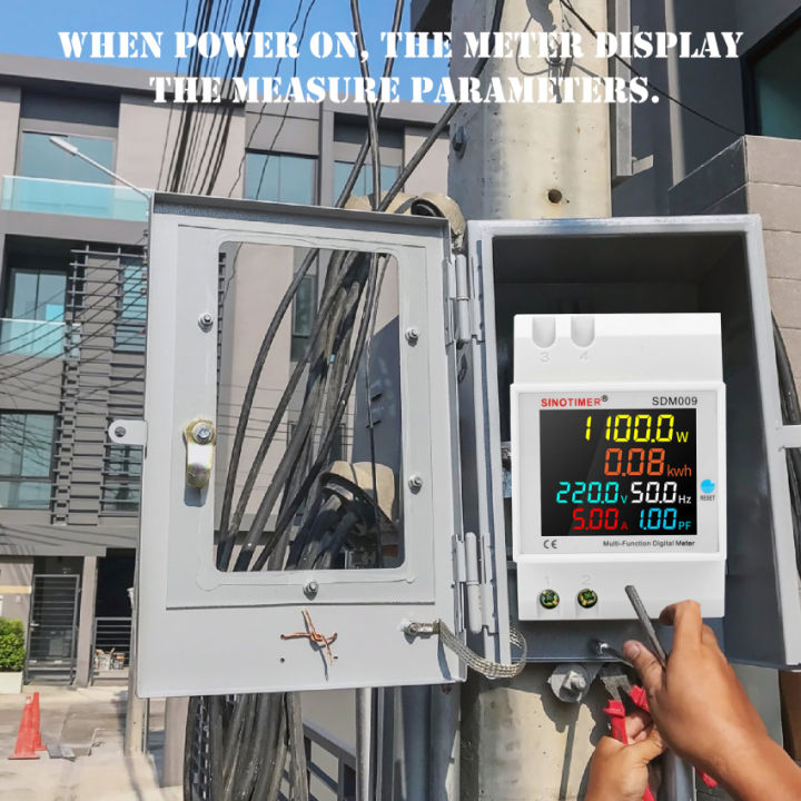 Digital Voltmeter Current Power Wattmeter Electric Energy KWh Meter ...