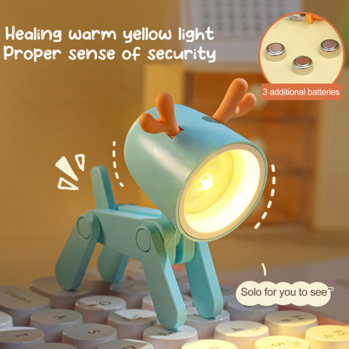 Mini Led Desk Lamp with Batt-ery Cute Book Night Light for Bedroom ...