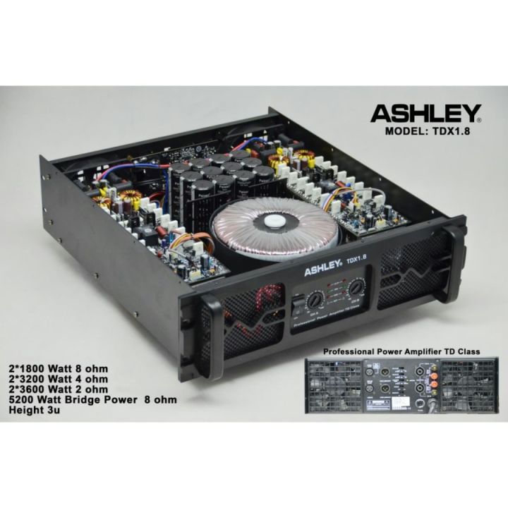 Power Ashley TDX 1.8 TDX1.8 Profesional Power Amplifier TD Class ...