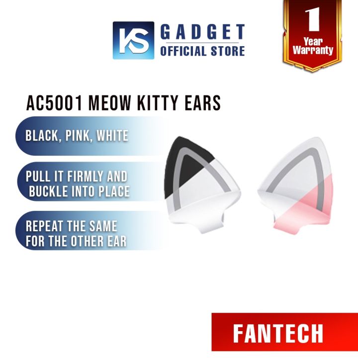Fantech AC5001 MEOW Kitty Ears Fot Headset Three Colour Selection | Lazada
