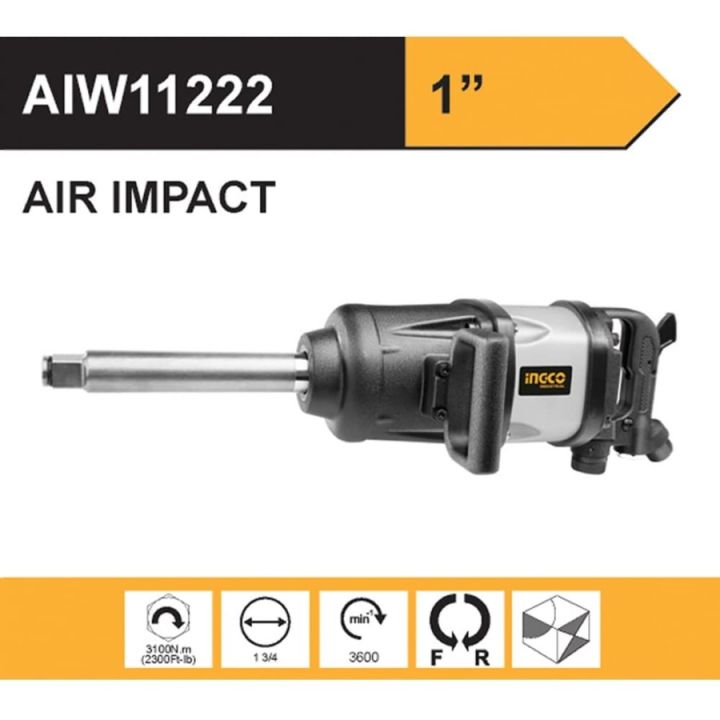 Air Impact Wrench / Alat Pembuka Baut Roda Truck INGCO ( 1 inchi ...