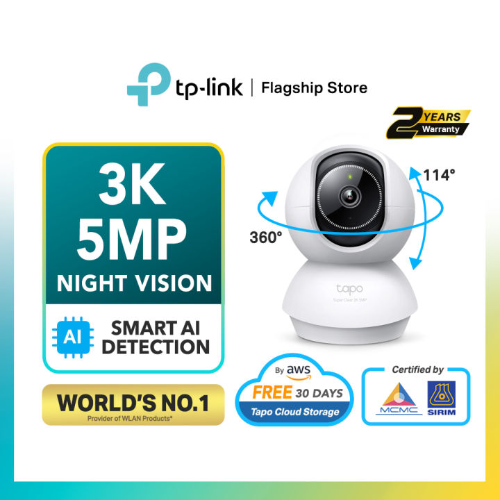 TP-Link 5MP 3K Wireless Security AI CCTV With Smart AI Detection Tapo ...