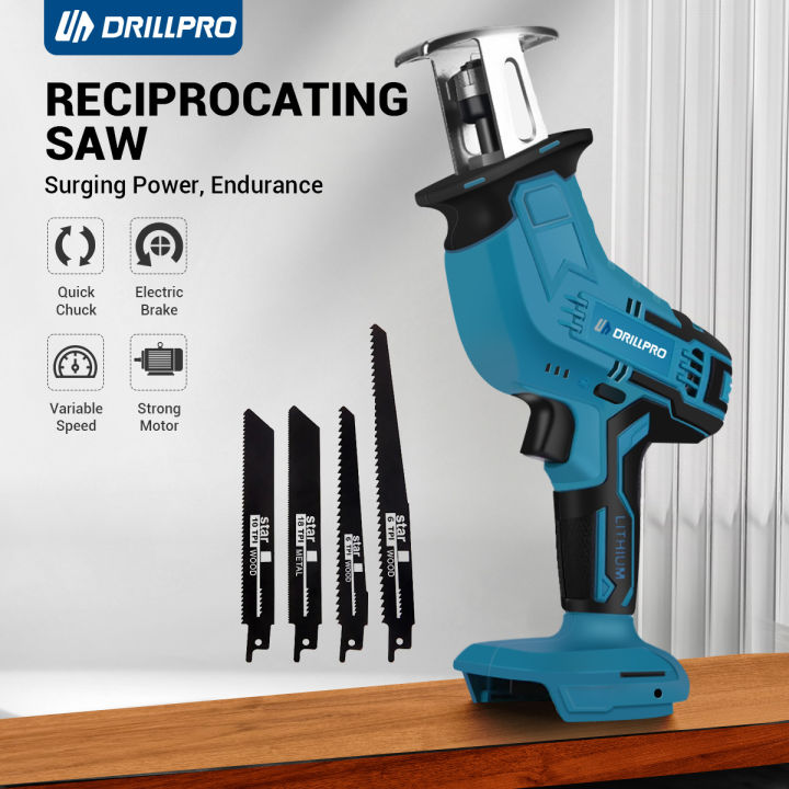 Drillpro Electric Reciprocating Saw High-Power 3000rpm Variable Speed ...
