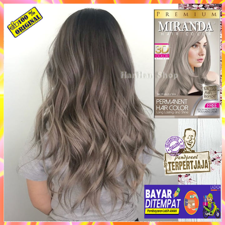 Miranda Hair Color Premium MC-16 Ash Blonde BPOM 100% Ori Warna Cat ...