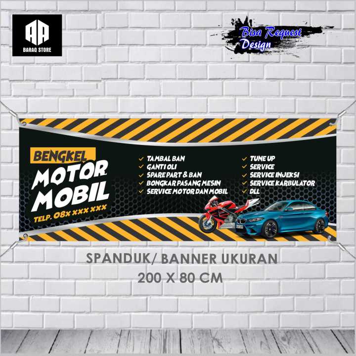CETAK SPANDUK / CETAK BANNER BENGKEL BERBAGAI VARIAN WARNA DESAIN KECE ...